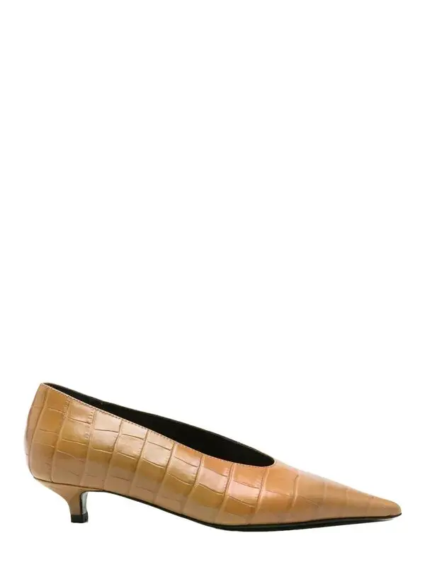 TOTEME 20mm Croc-embossed Pumps Pointed-toe Pumps - Neutrals