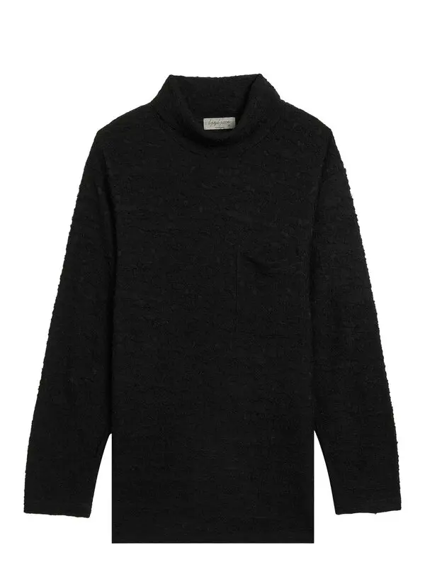 YOHJI YAMAMOTO POUR HOMME Turtle Neck Long-sleeve Shirt - Black