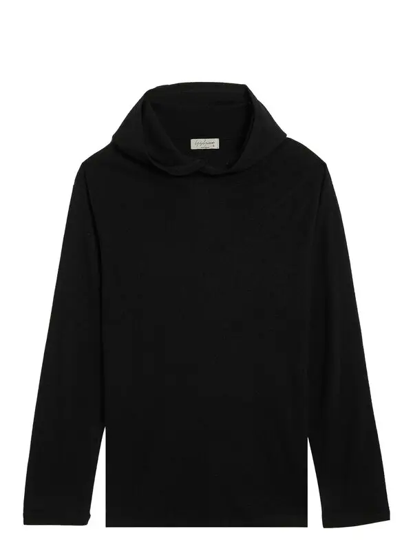 YOHJI YAMAMOTO POUR HOMME Hooded Long-sleeve Shirt - Black