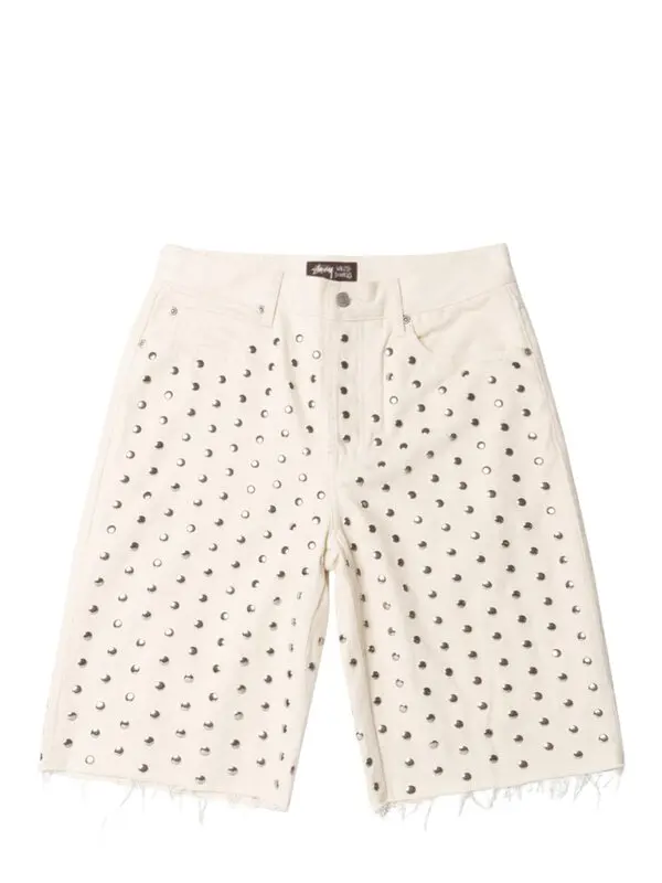 StÜssy X Wales Bonner Studded Shorts - Cream
