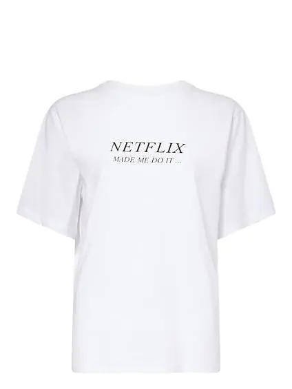 Victoria Beckham Classic Slogan-print Cotton-jersey T-shirt - White