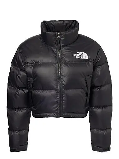 The North Face Nuptse Cropped Shell-down Jacket - Tnf Black Tnf Black