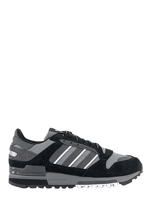 Adidas Zx600 Suede And Mesh Trainers - Core Black Grey Grey