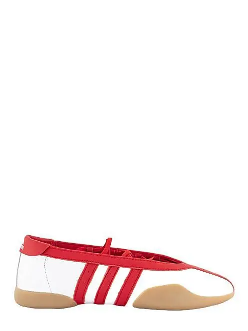 Adidas Taekwondo Mei Leather Ballet Flats - White Better Scarlet Gum