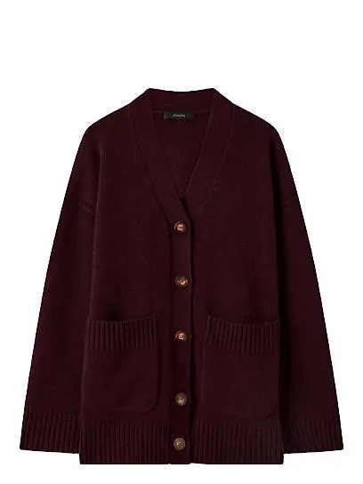 JOSEPH Relaxed-fit Cashmere Cardigan - Maraschino