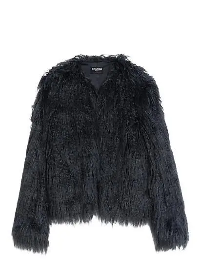 Zadig&Voltaire Freddie Single-breasted Faux-fur Coat - Anthracite
