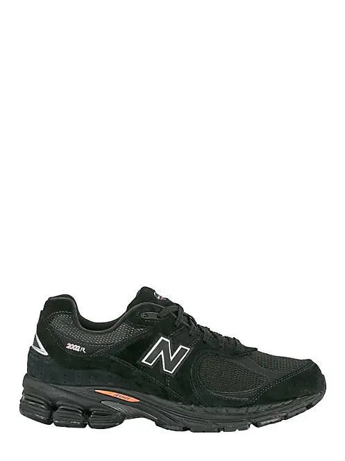 NEW BALANCE 2002 Suede And Mesh Trainers - Black Black Red