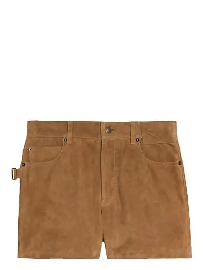 Zadig&Voltaire Sadys Mid-rise Suede Shorts - Daim