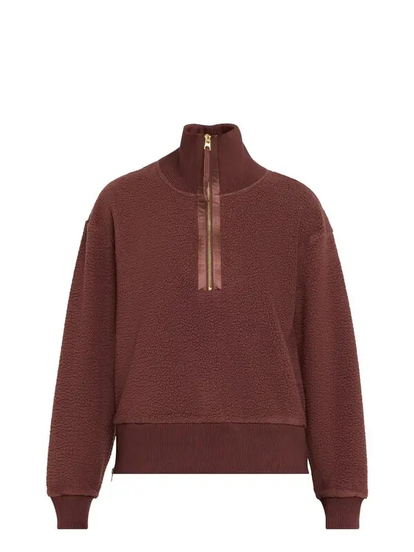 Varley Roselle Half-zip Fleece Pullover - Deep Mahog