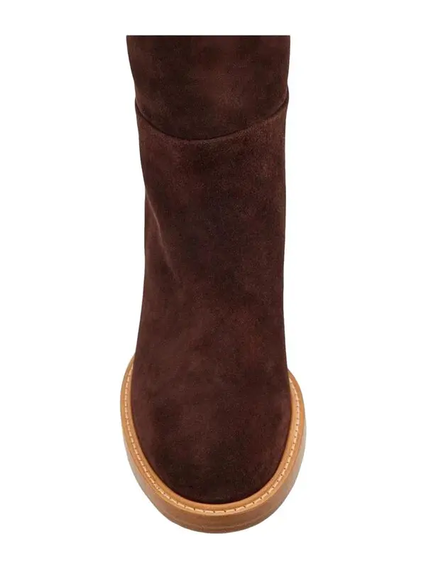 Gabriela Hearst Bocca Suede Knee-high Boots - Dark Choco