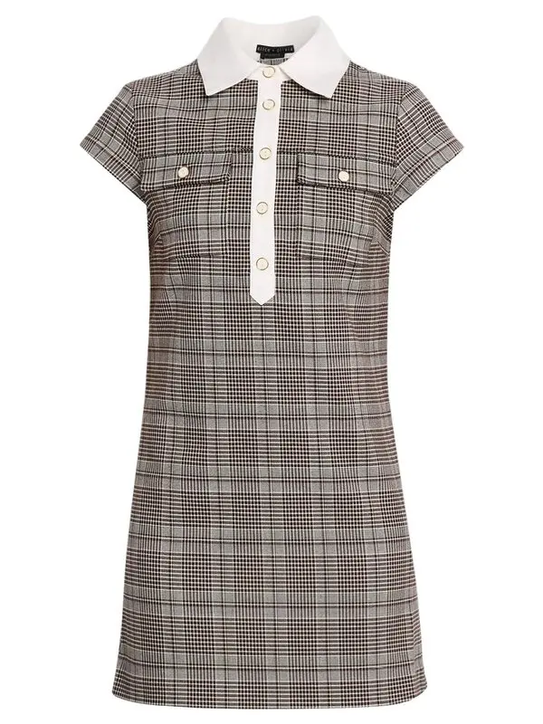 Alice + Olivia Plaid Shirtdress - Dark Choco