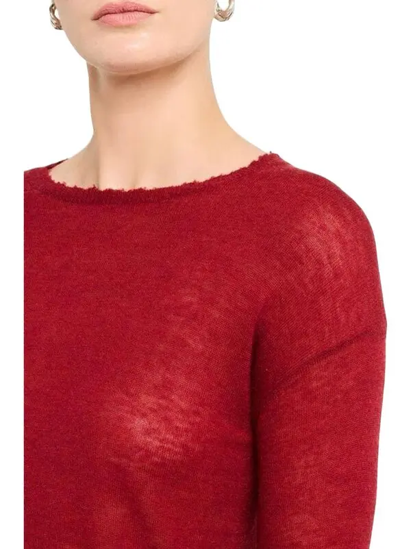 Autumn Cashmere Crewneck Distressed Cashmere Sweater - Barn