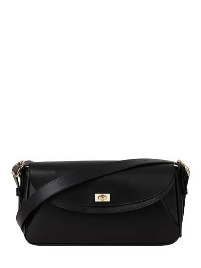 Sandro Le Mambo Plain Leather Bag - Black
