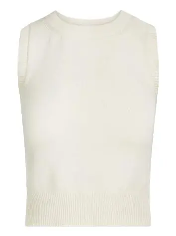 Oscar De La Renta Porcelain Flower Guipure Insert Tank - Natural