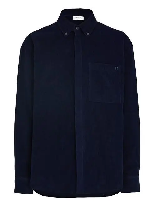 FERRAGAMO Velvet Shirt - Navy