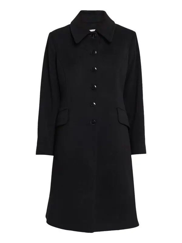 Fleurette Sofia Fit-and-flare Wool Coat - Black