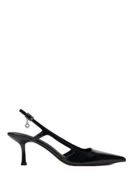 Maje Patent Leather Slingback Pumps - Black