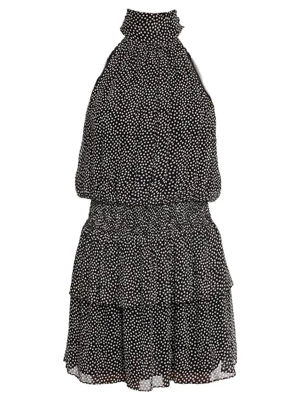 Ramy Brook Luana Polka Dot Mini Dress - Black
