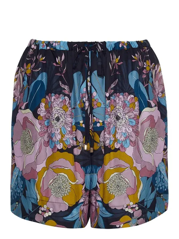 Cara Cara Girona Printed Shorts - Lush Bouquet Black