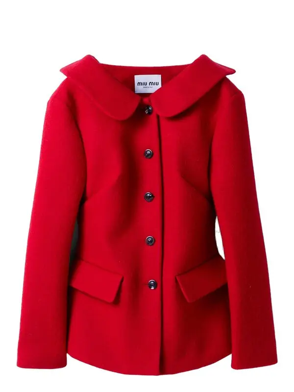 Miu Miu Mohair And Wool Jacket - Red