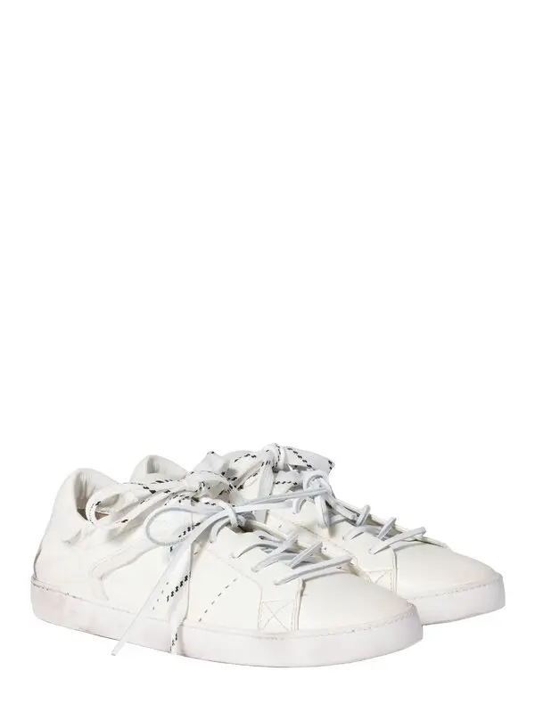Miu Miu Deco Leather Sneakers - White