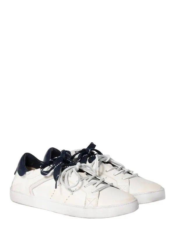 Miu Miu Leather Sneakers - White/royal Blue