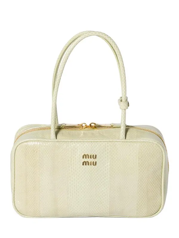 Miu Miu Beau Ayers Leather Bag - Pistachio Green