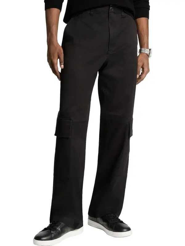 Michael Kors Stretch Cotton Cargo Pants - Black