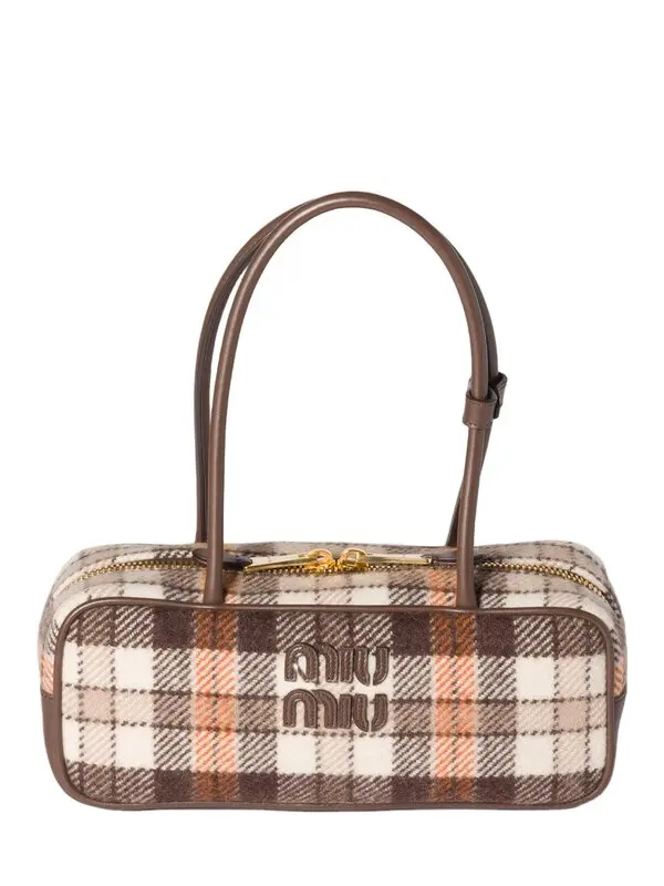 Miu Miu Plaid Bag - Burnt Sienna/papaya
