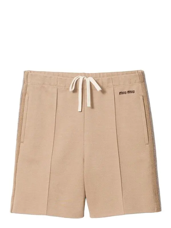Miu Miu Jersey Bermuda Shorts - Cameo