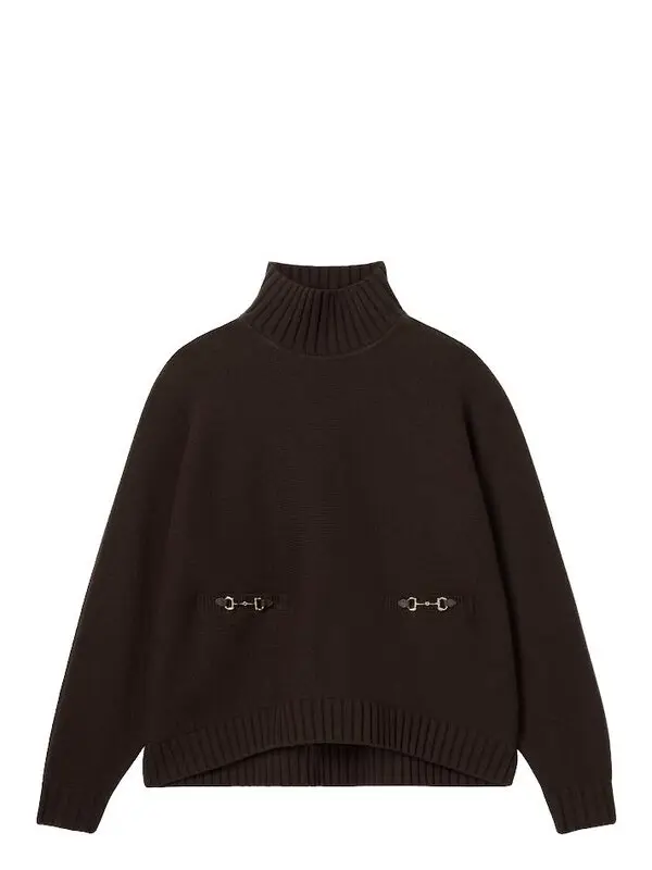Gucci - Wool Cashmere Sweater With Horsebit
