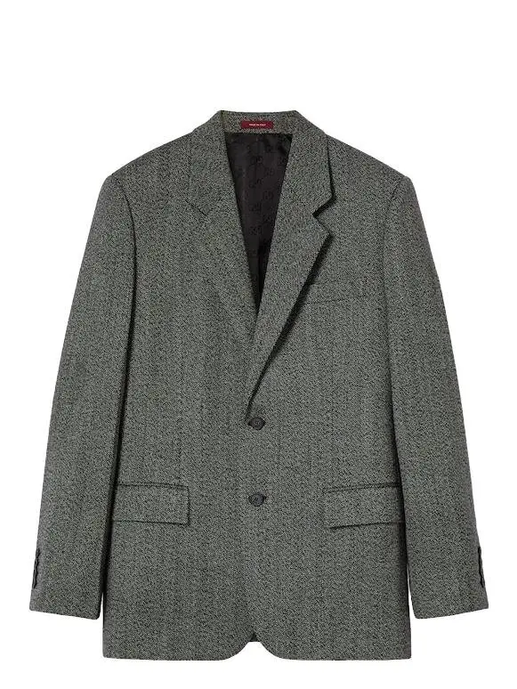 Gucci Wool Mouliné Single-breasted Jacket - Grey