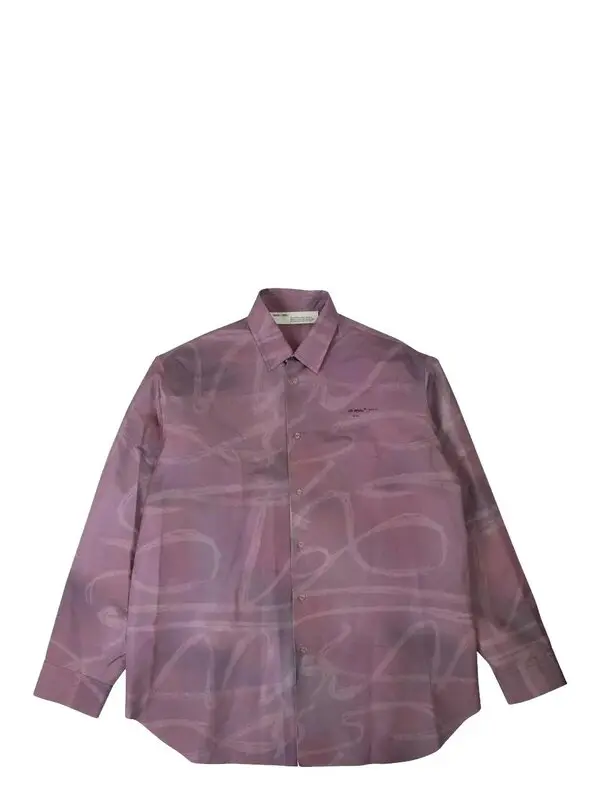 Off-White Stiff Button Down Shirt - Purple