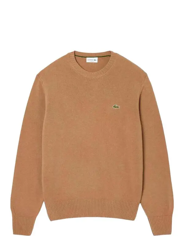 Lacoste Logo-patch Sweater - Brown
