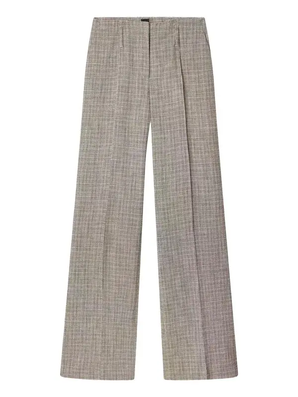 Paul Smith Plaid Wide Leg Trousers - Neutrals