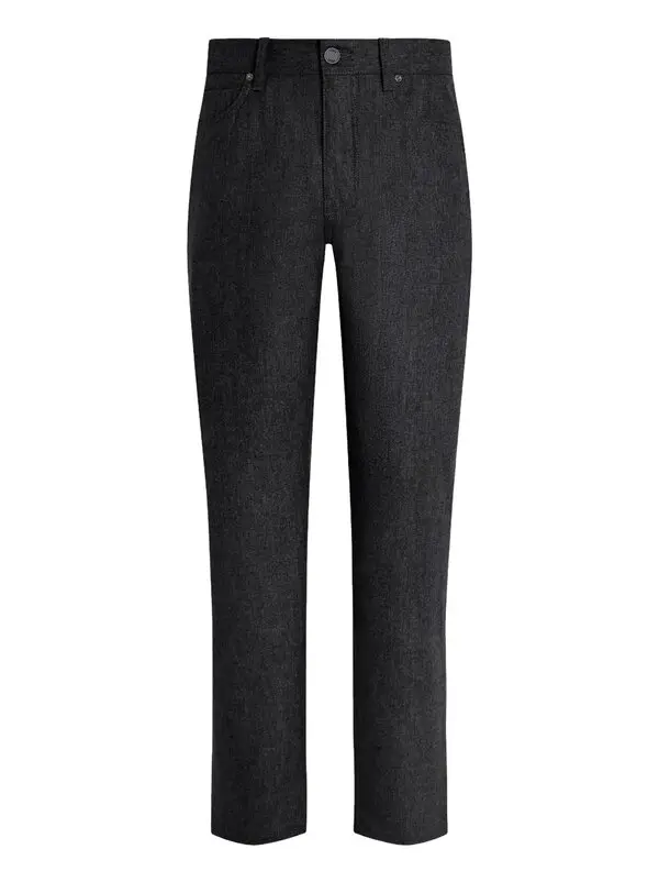 Zegna Button-fastening Jeans - Black