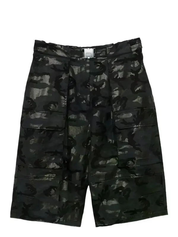 JUUN.J Camouflage-print Cargo Shorts - Black