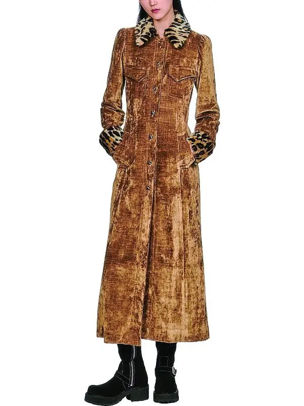 Anna Sui Velour Coat - Sand