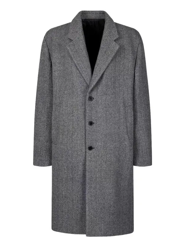 STUDIO TOMBOY Herringbone Wool Coat - Grey