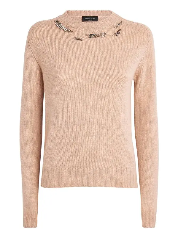 Fabiana Filippi Embellished Sweater - Beige