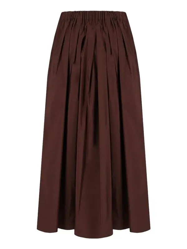 Max Mara Taffeta Long Skirt - Brown