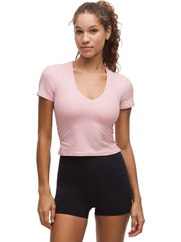 Lululemon All It Takes Ribbed Nulu V-neck T-shirt - Blush Quartz