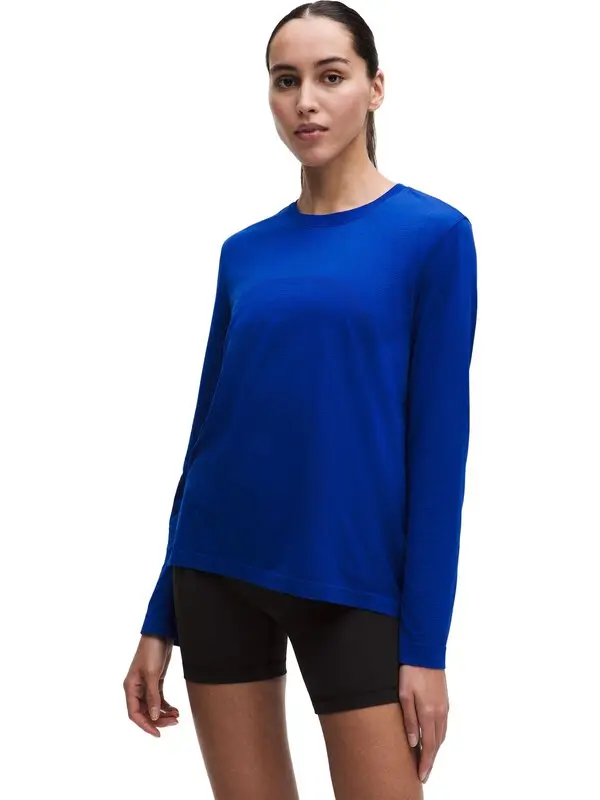 Lululemon Swiftly Relaxed Long-sleeve Shirt - Clubhouse Blue/jet Stream