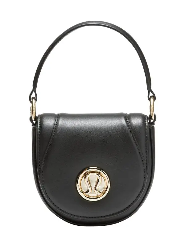 Lululemon Leather Alternative Mini Crossbody Bag - Black/gold