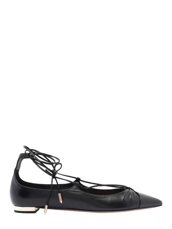 AQUAZZURA Gabi Flat Shoes - Black