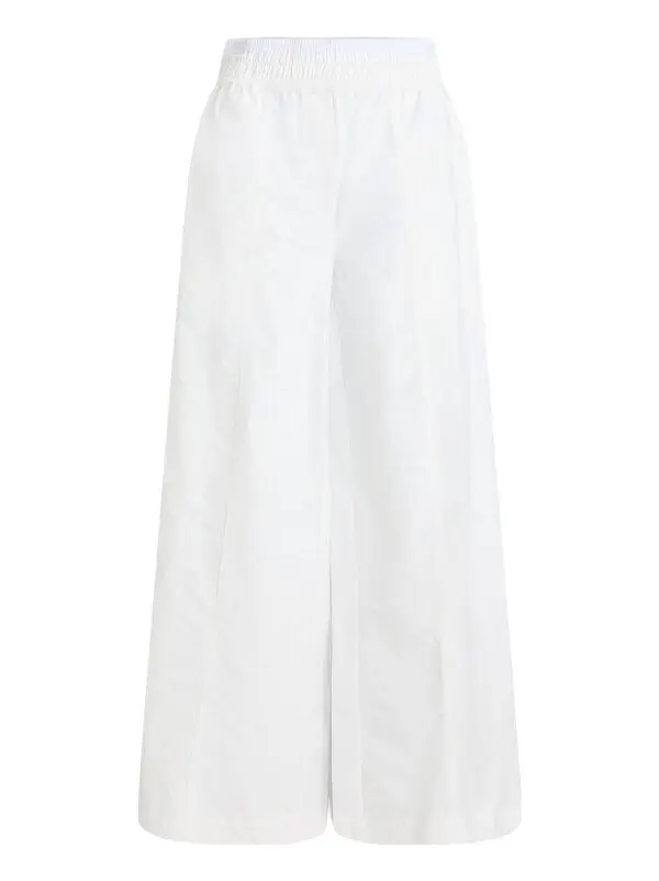 Simkhai Olly Cotton-blend Faille Wide-leg Pants - White