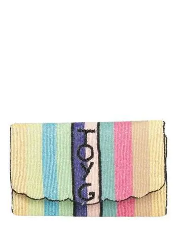 TOY G. Beaded Satin Clutch - Yellow