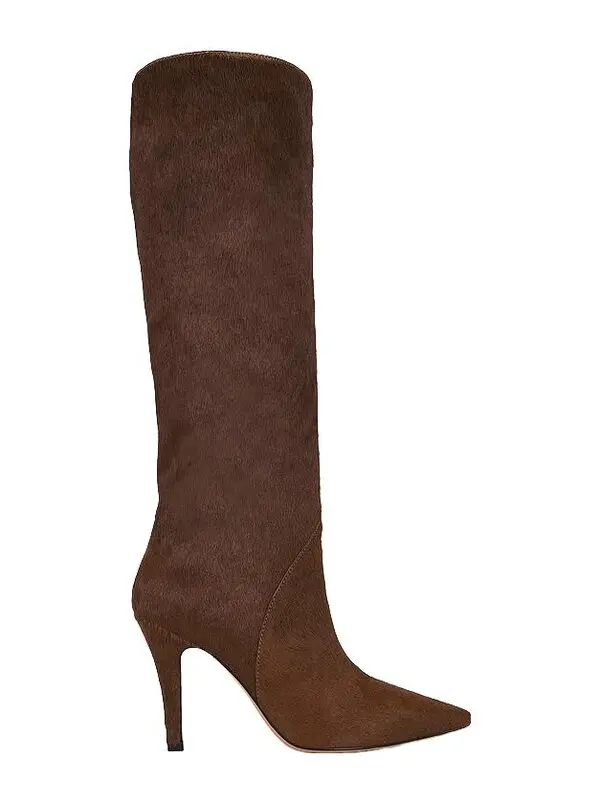 Lola Cruz Pony Hair Knee High Boot - Cuero