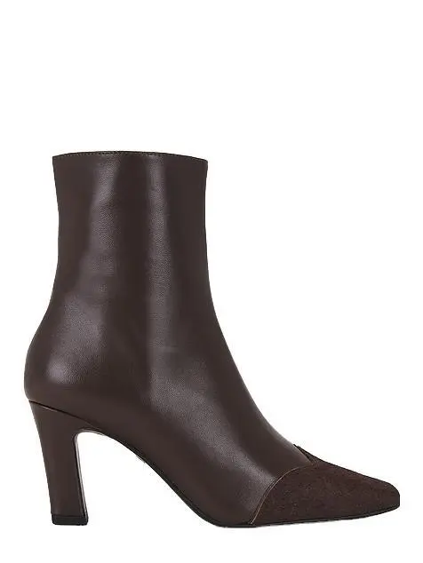 Lola Cruz Pony Hair Ankle Bootie - Marron