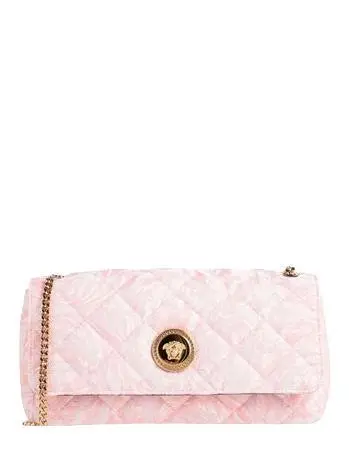 Versace Cross-body Bag With Floral Print And Brand Logo - Pink